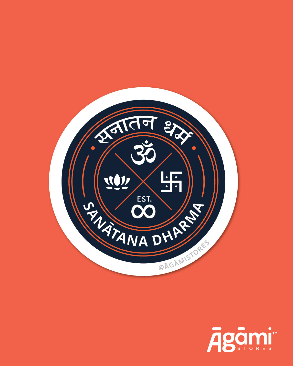 Sanatana Dharma Badge | Laptop & Mobile Sticker – Āgāmi Stores